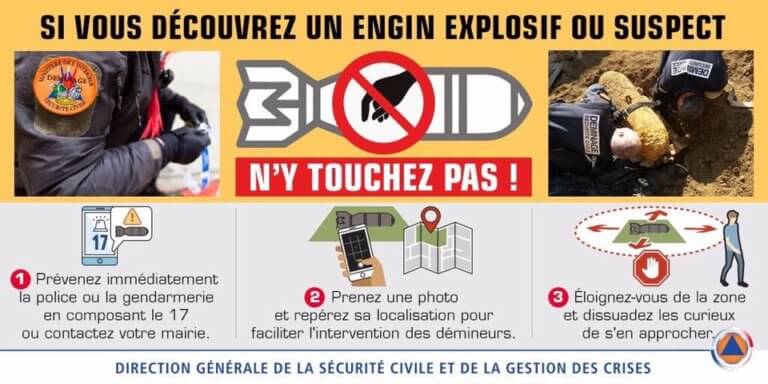 Découverte d'engins explosifs - ADRASEC 08 Sécurité Civile